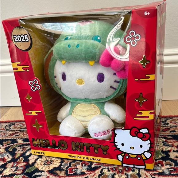 Toys | Hello Kitty Year Of The Snake Plush Toy Green And White | Poshmark